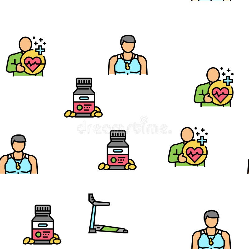 Sport Active Competitive Game Vector Seamless Pattern Stock Vector ...