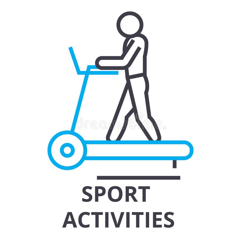 Sport Activities Thin Line Icon, Sign, Symbol, Illustation, Linear ...