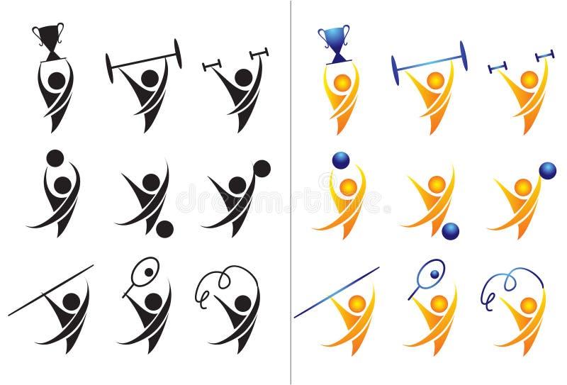 Sport and activity icons stock vector. Illustration of abstract - 44682209