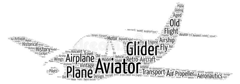 Sport Airplane Word Cloud stock illustration. Illustration of speed ...
