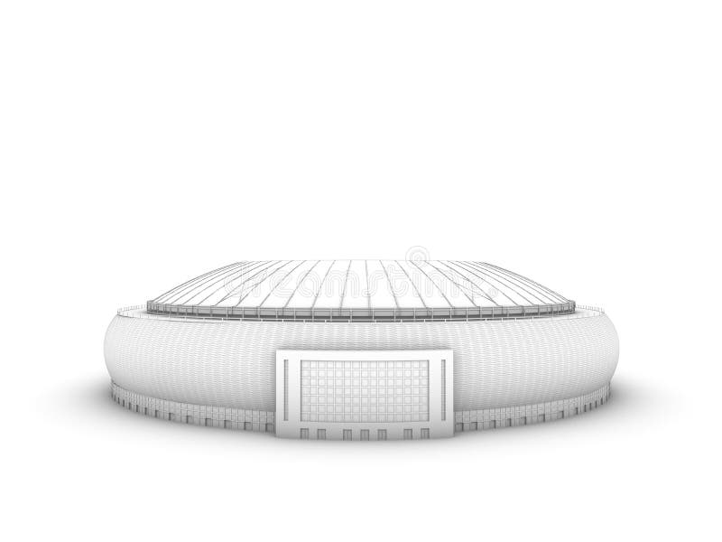 Sport Arena. 3d Illustration in Wireframe View Stock Illustration ...