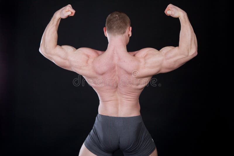 Bodybuilder And Strip Theme: Beautiful With Pumped Muscles Naked Man ...