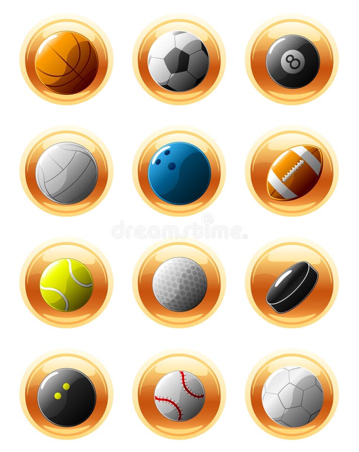 Sports Ball Stack Background Stock Illustration - Illustration of balls ...