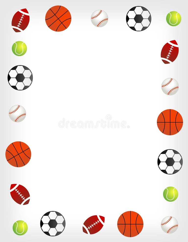 Sport Balls Border Frame Stock Illustrations – 309 Sport Balls Border ...