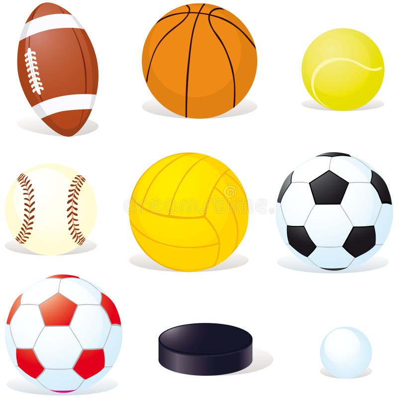 Multiple Sports Balls stock vector. Illustration of game - 8915443