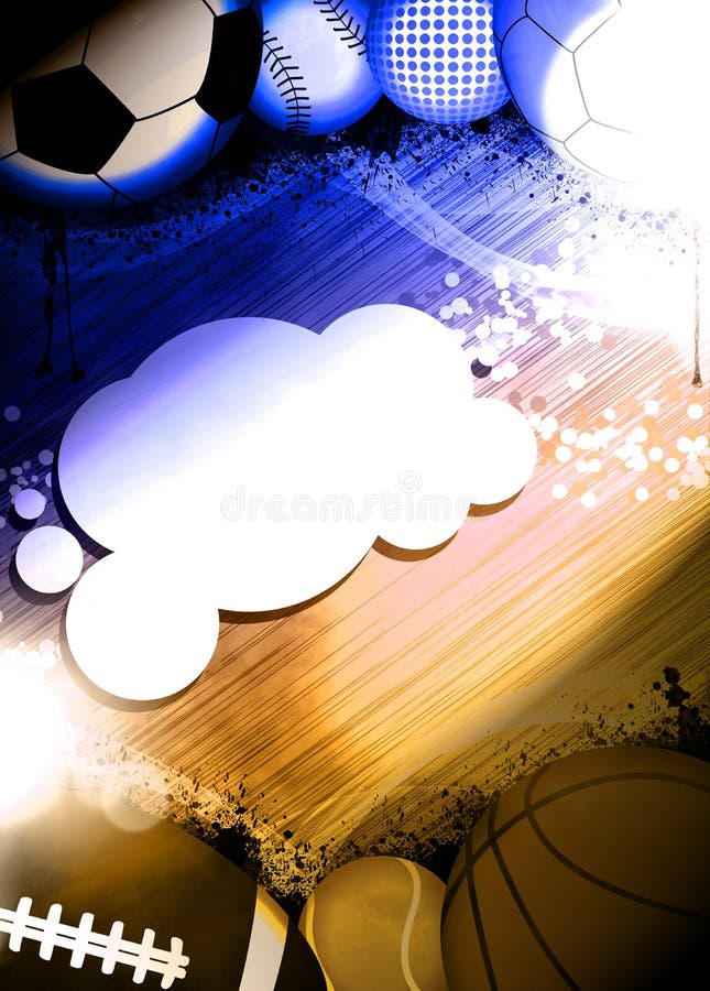 Sport balls background stock illustration. Illustration of poster ...