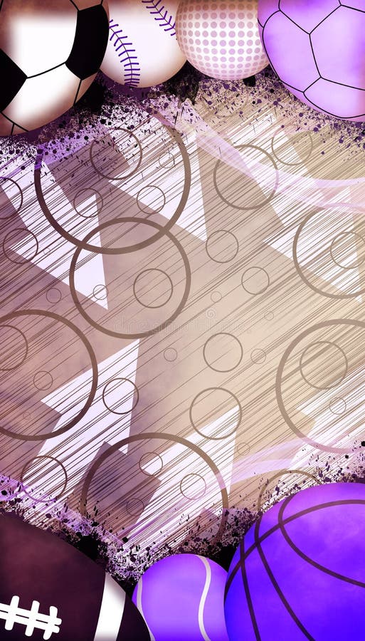 Sport balls background stock illustration. Illustration of poster ...
