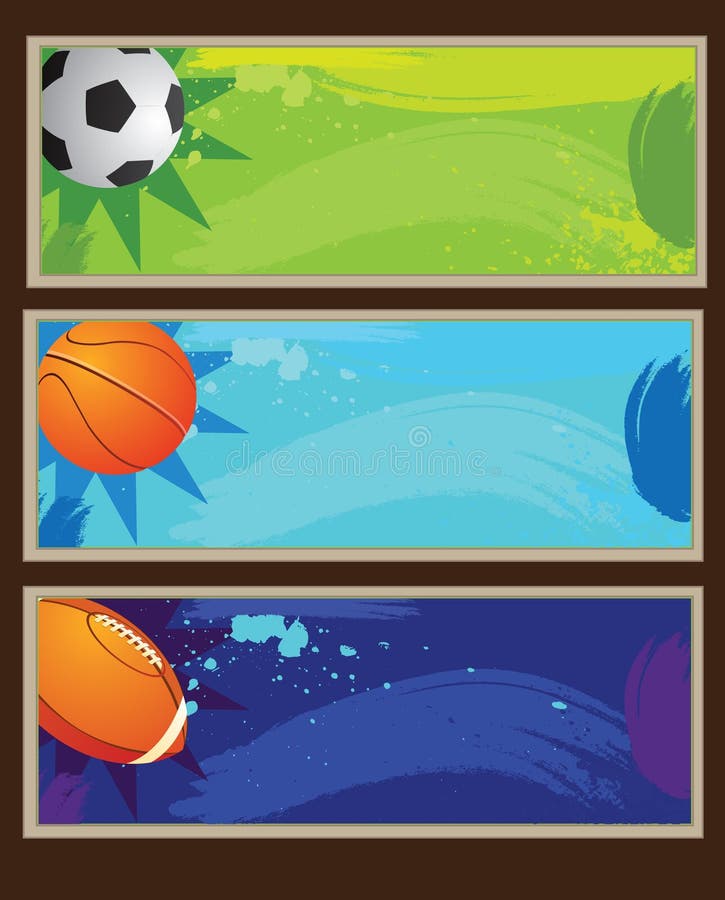 Sport banner stock vector. Illustration of coach, ball - 12587853