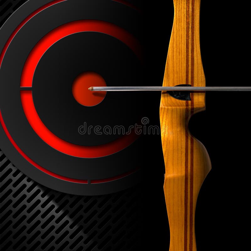 Sport-Bogen - Pfeil Und Ziel Stock Abbildung - Illustration von ...