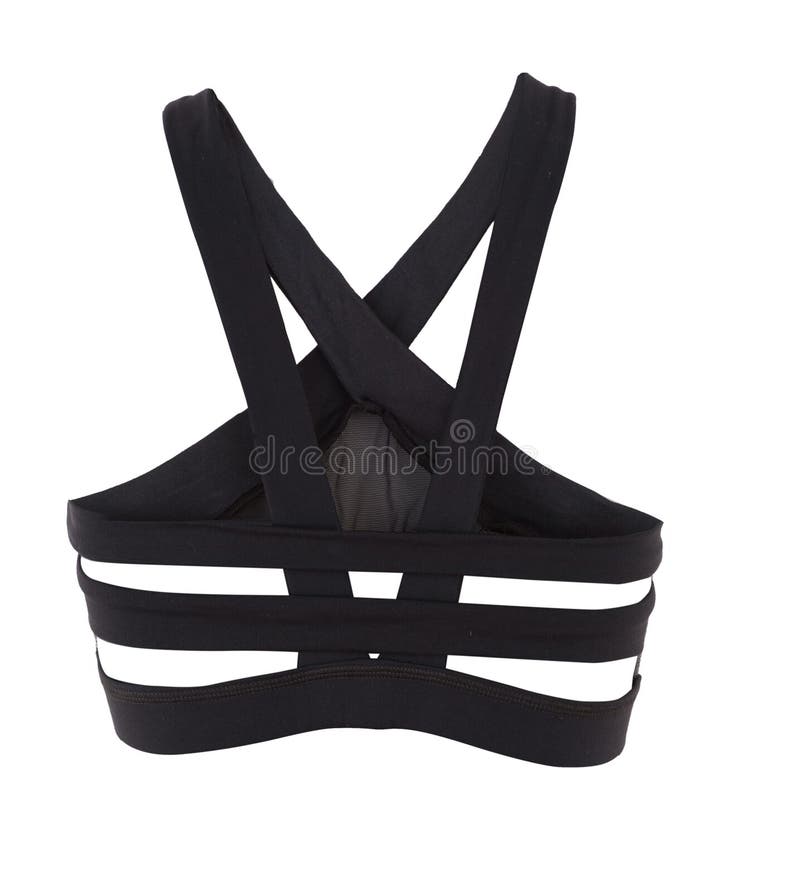 Sport Bra. Isolated on White Background. Back View. Stock Image - Image ...