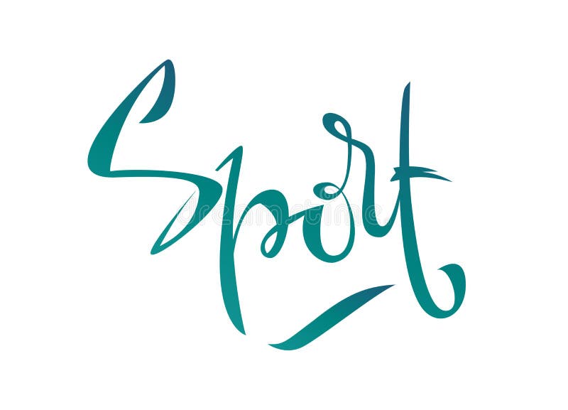 Sport Calligraphy Template Text for Your Design Illustration Concept ...
