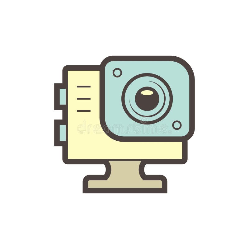 Sport camera icon stock vector. Illustration of motocross - 170798085