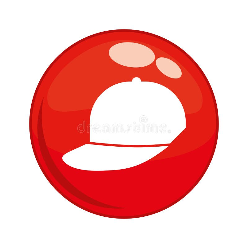 Sport cap button icon stock vector. Illustration of wear - 112617178