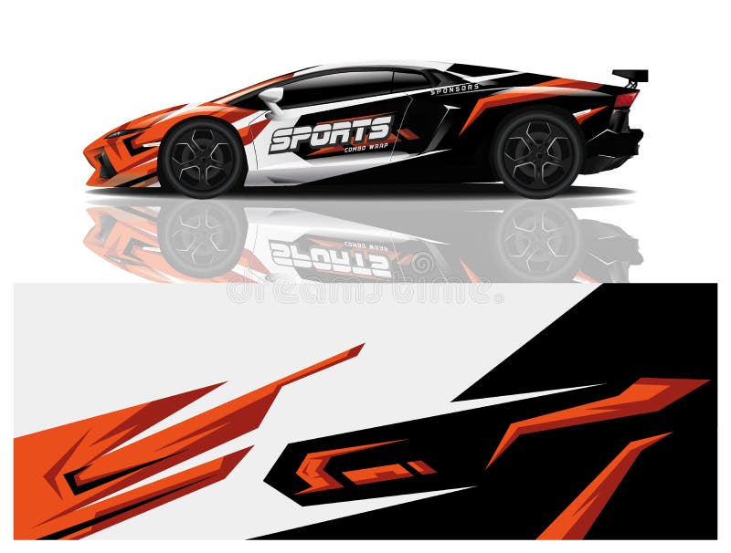 Sport Car Decal Wrap Design Vector Stock Illustration - Illustration of ...