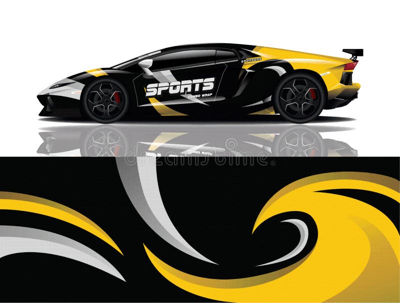 Sport Car Decal Wrap Design Vector Eps 10 Stock Illustration ...