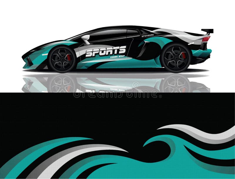 Sport Car Decal Wrap Design Vector Eps 10 Stock Illustration ...