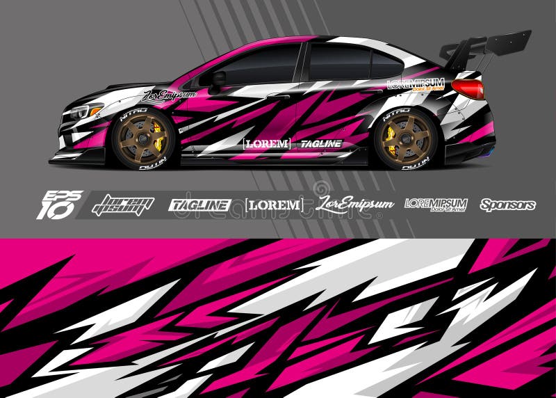 Rally Car Wrap Designs Illustrations Stock Vector - Illustration of ...