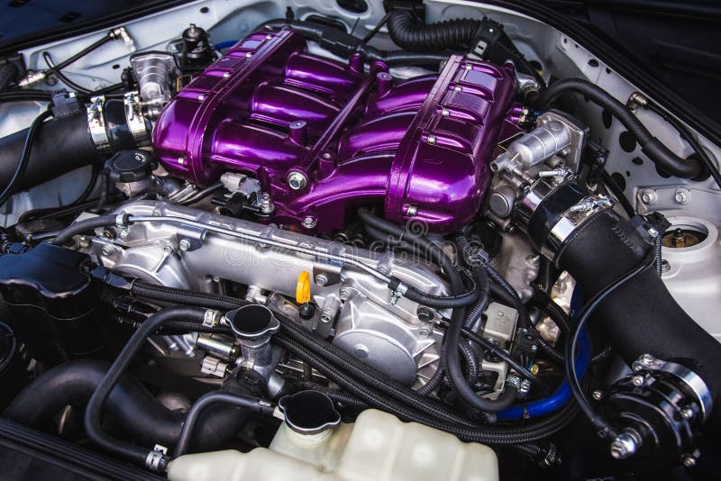 Sport car engine stock image. Image of sport, industry - 44988967