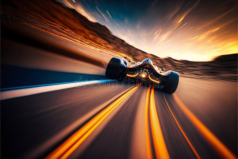 Sport Car High Speed Motion. Generative AI Stock Illustration ...