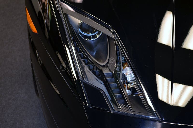 Sport car lamp headlights stock image. Image of glass - 23082215