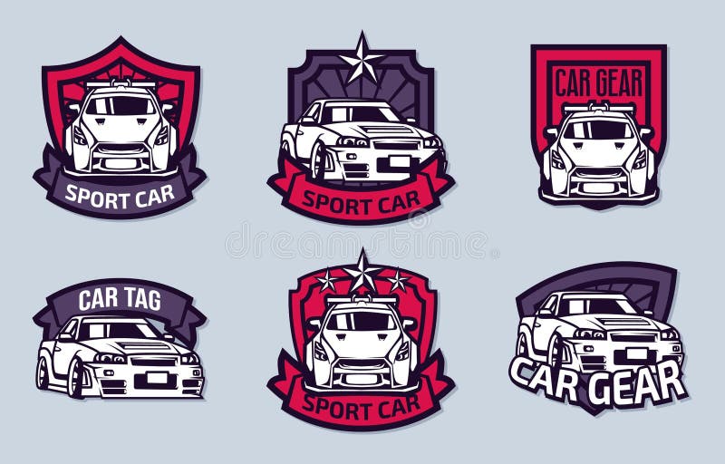 Sport Car Logo Collections Set Racing Car Stock Vector - Illustration ...