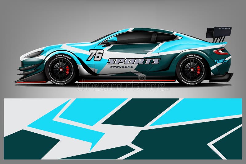 Sport Car Racing Wrap Design. Vector Design. - Vector Stock ...