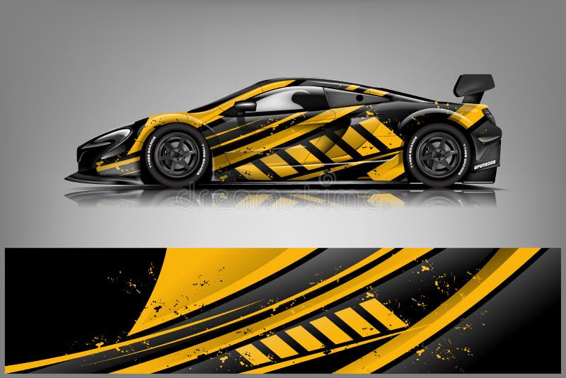 Sport Car Racing Wrap Design. Vector Design Stock Illustration ...