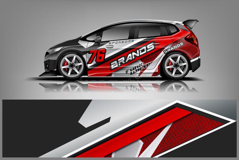 Sport Car Racing Wrap Design. Vector Design Stock Illustration ...