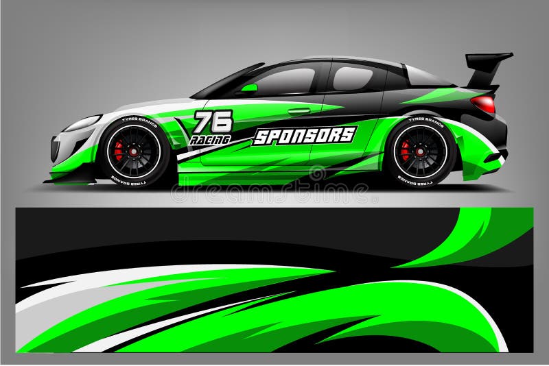 Sport Car Wrap Design Vector, Truck and Cargo Van Decal. Graphic ...