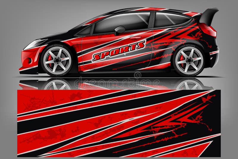 Sport Car Racing Wrap Design. Vector Design Stock Vector - Illustration ...