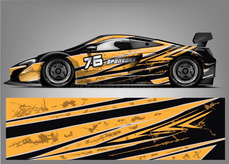 Sport Car Racing Wrap Design. Vector Design Stock Vector - Illustration ...