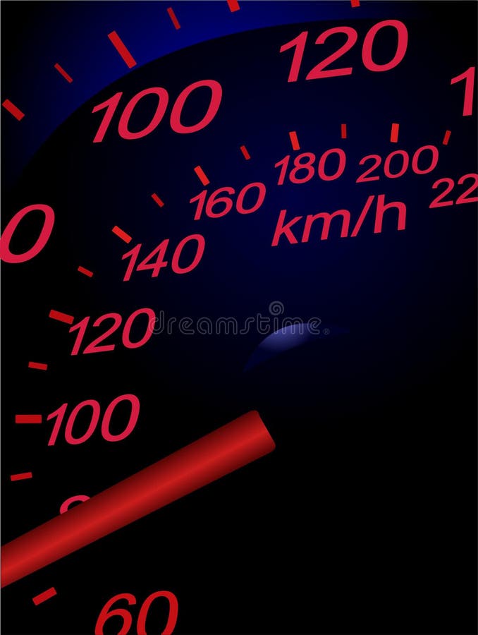 Speedometer - Racing To 100 MPH Stock Illustration - Illustration of ...