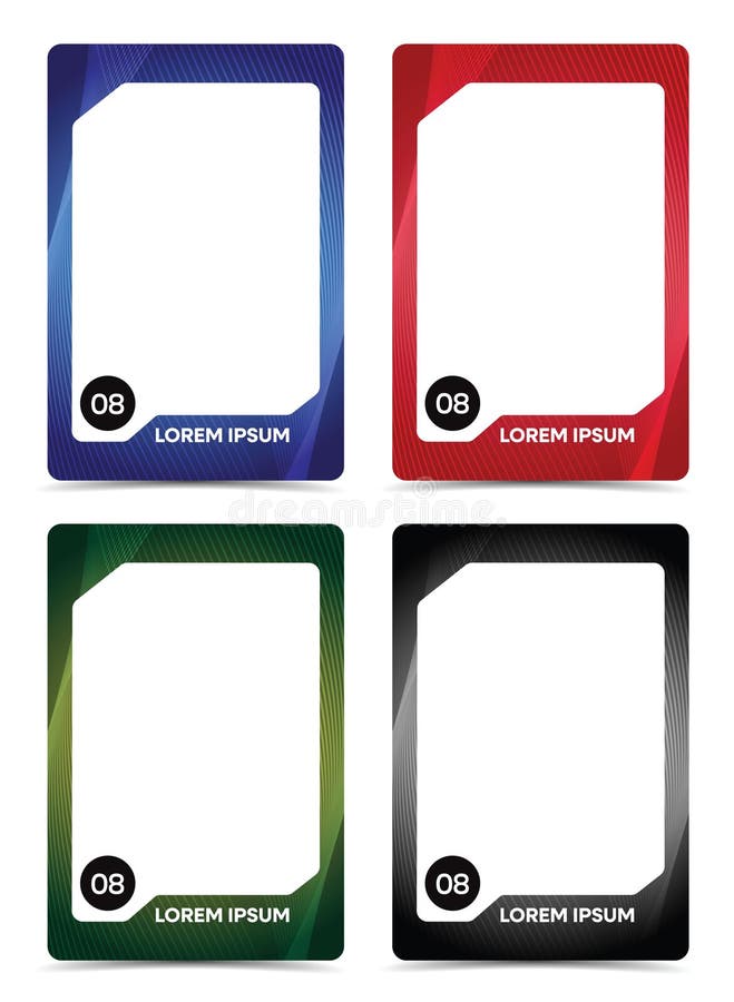 Sport or Game Player Card Frame Template Design Stock Vector ...