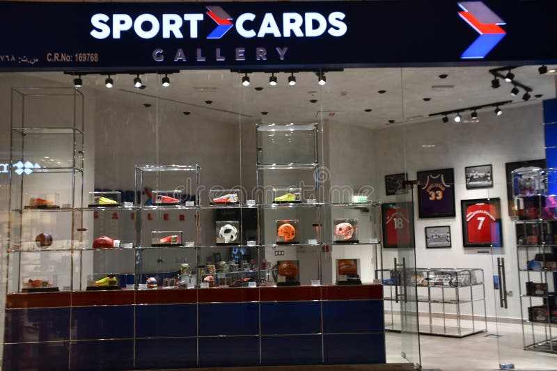 Sport Cards Gallery at Mall of Qatar in Doha, Qatar Editorial ...