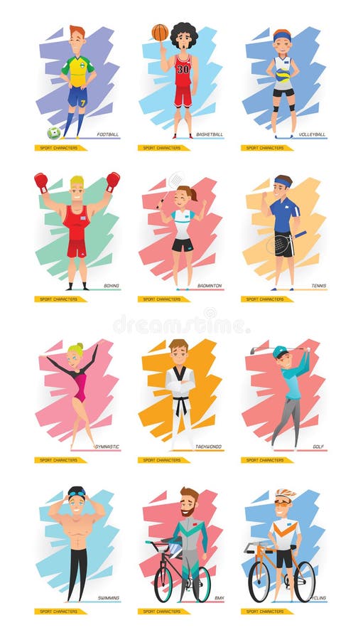 Sport Characters Taekwondo Player Vector Stock Vector - Illustration of ...