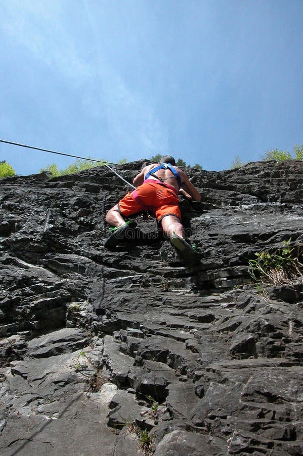 Sport Climbing in the Mountains for Children Stock Image - Image of ...