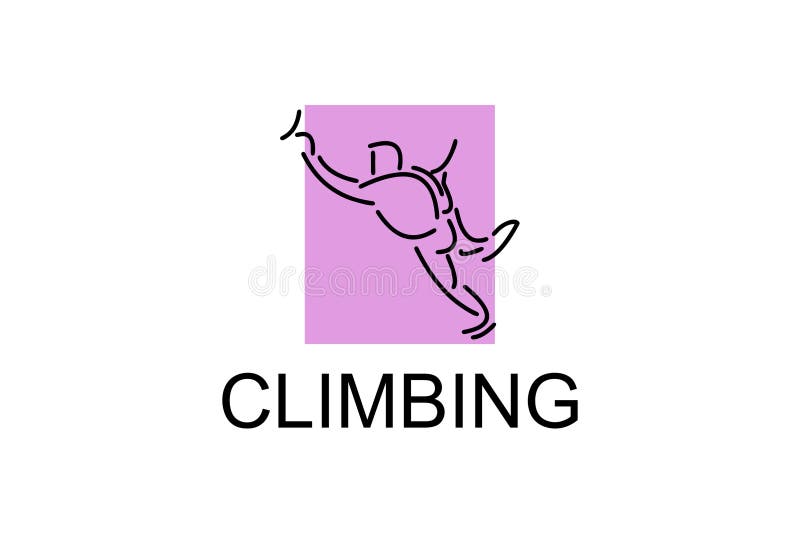 Sport Climbing Sport Vector Line Icon. Practice Climbing Stock Vector ...