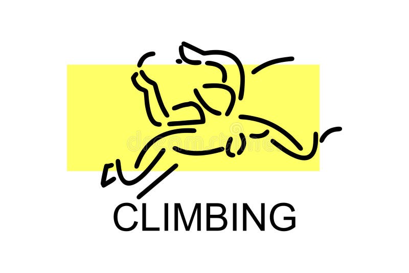 Sport Climbing Sport Vector Line Icon. Practice Climbing Stock Vector ...
