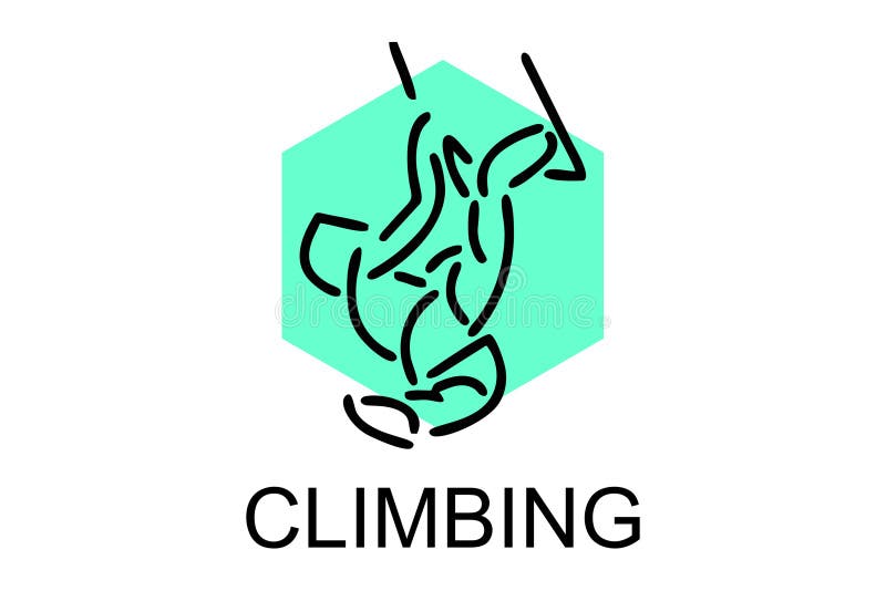 Sport Climbing Sport Vector Line Icon. Practice Climbing Stock Vector ...