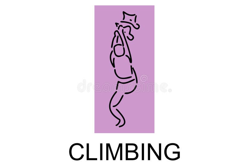 Sport Climbing Sport Vector Line Icon. Practice Climbing Stock Vector ...