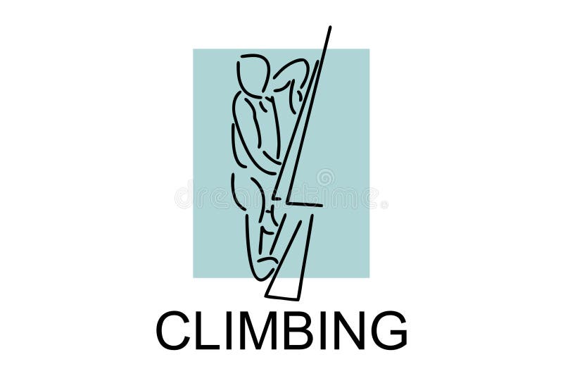 Sport Climbing Sport Vector Line Icon. Practice Climbing Stock Vector ...