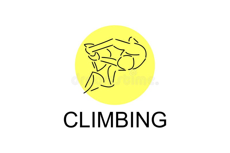 Sport Climbing Sport Vector Line Icon. Practice Climbing Stock Vector ...