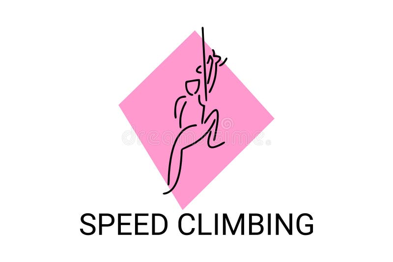 Sport Climbing Sport Vector Line Icon. Practice Climbing Stock ...