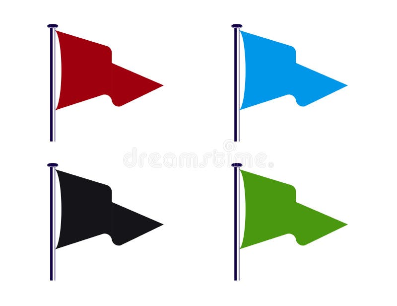 Sport club flying flags stock vector. Illustration of empty - 26704866