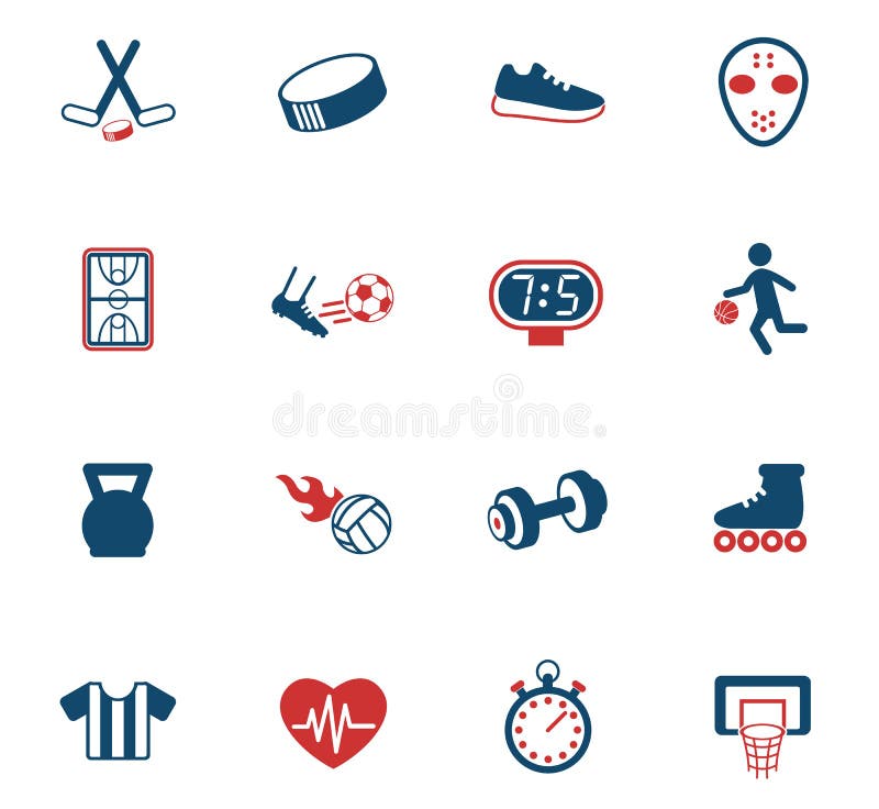 Sport color icon set stock vector. Illustration of basketball - 121842101