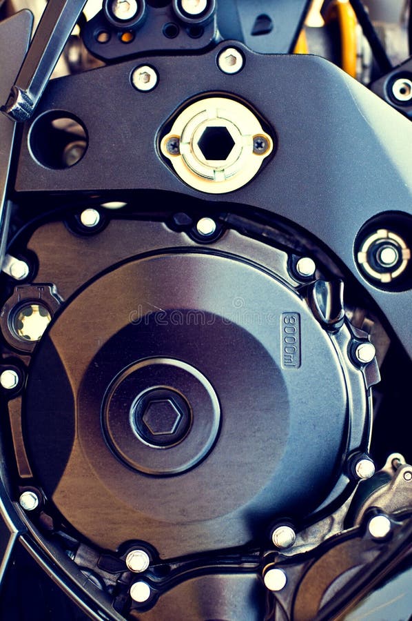 Sport Colored Motorcycle Engine Stock Image - Image of linkage, motion ...