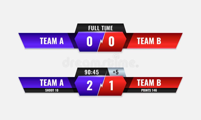 Sport Competition Scoreboard Modern Colorful Vector Design for Lower ...