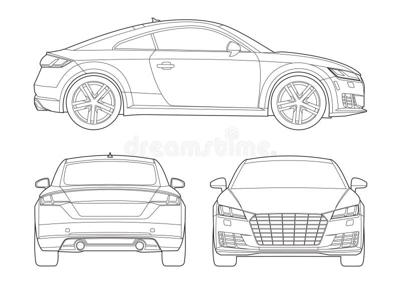 Sport coupe stock vector. Illustration of coupe, parts - 216587329