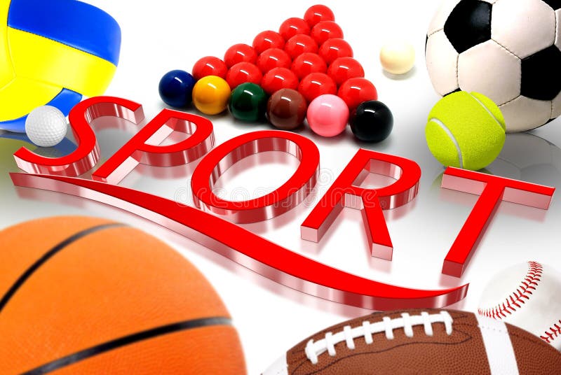 Sport 3D stock illustration. Illustration of design, ball - 30444272