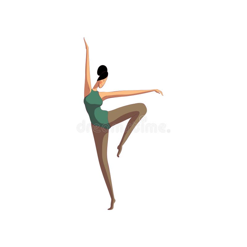 Sport Dancing Concept. Professional Dancer on White Background. Stock ...